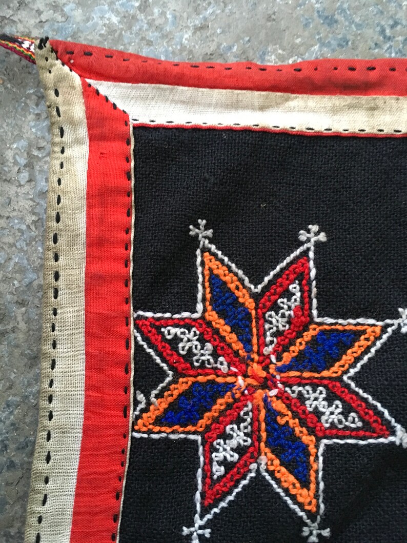 Vintage Tribal White Dao Hand Embroidered Head Scarf from Lai | Etsy