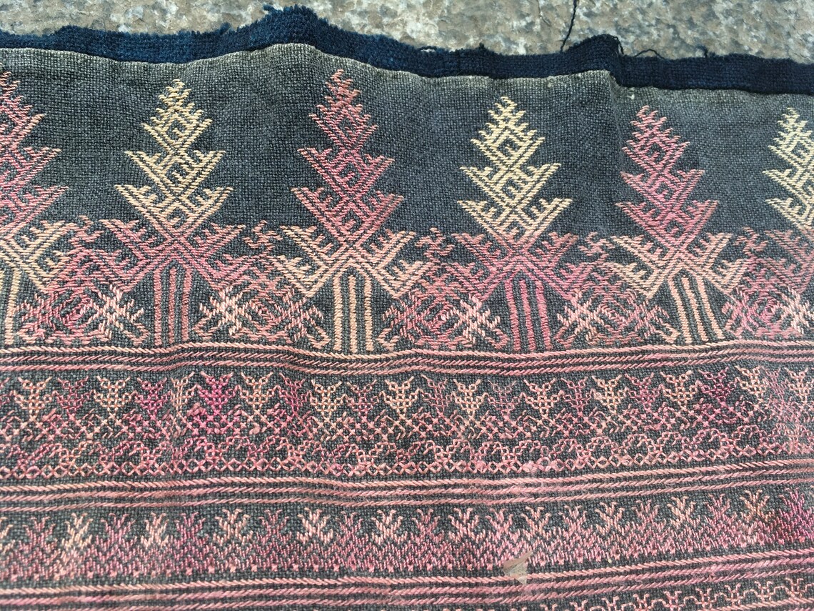 Vintage Tribal Red Dao Embroidery Pieces in Ha Giang Province - Etsy
