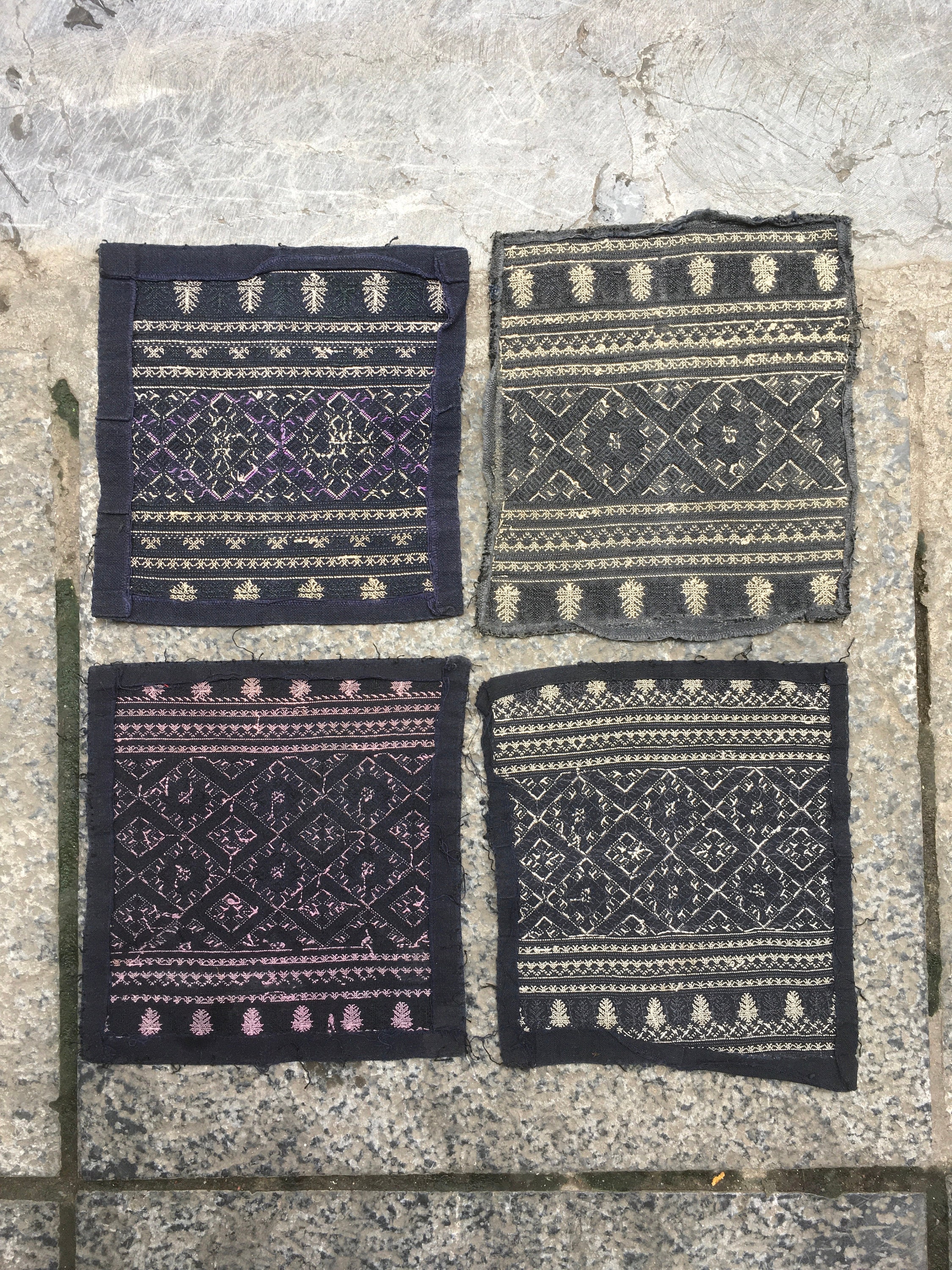 Vintage Tribal Red Dao Embroidery Silk Cotton Piece in Sapa - Etsy