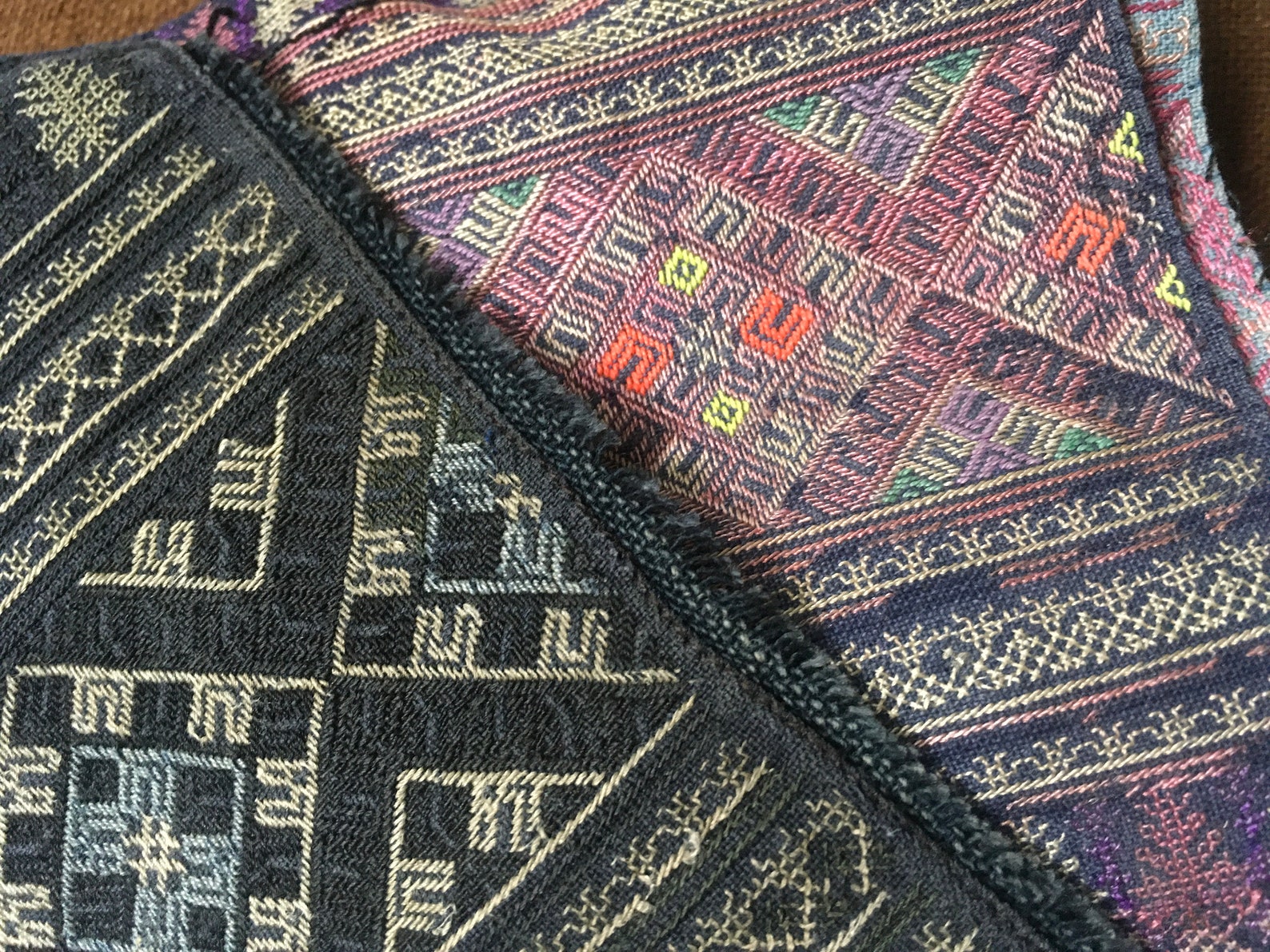 Vintage Tribal Red Dao Embroidery Pieces in Sapalaocai | Etsy