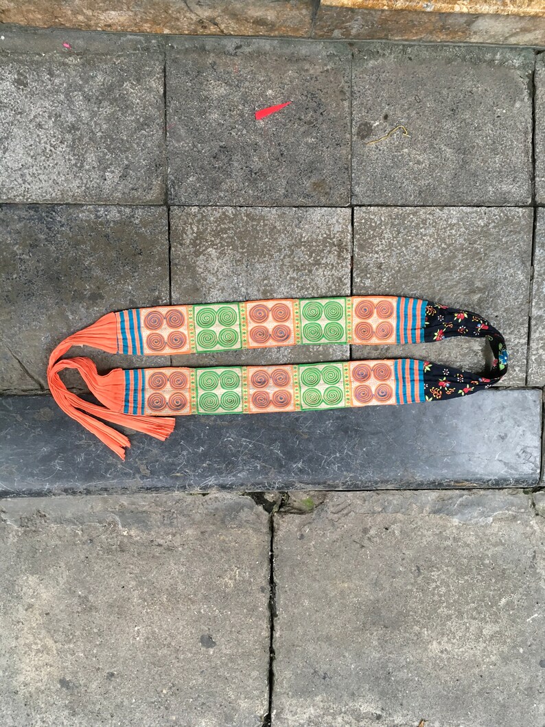 Vintage tribal Flower Hmong belt in the north of Vietnam | Etsy