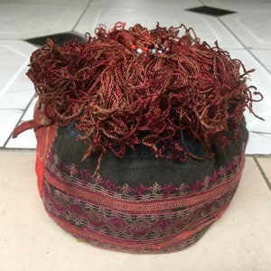 Vintage Tribal Red Dao Children's Hat in Ha Giang - Etsy