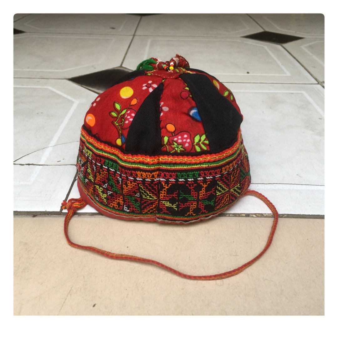 Vintage Tribal Dao Children's Hat in the North of Vietnam - Etsy