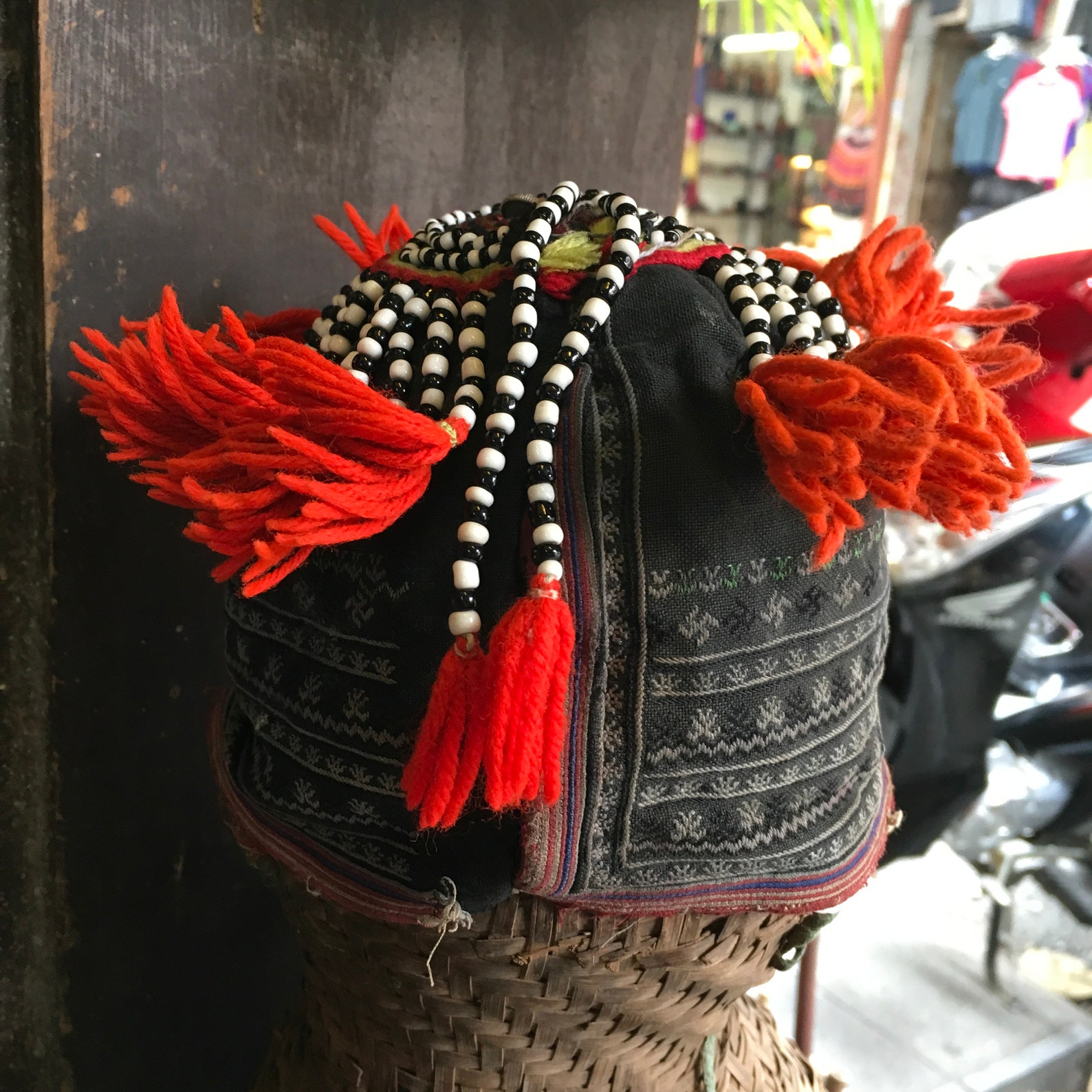 Vintage tribal Red Dao children's hat in Ha Giang | Etsy