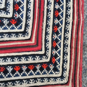 Vintage Tribal Red Dao Embroidery Piece From a Hagiang Province,north ...