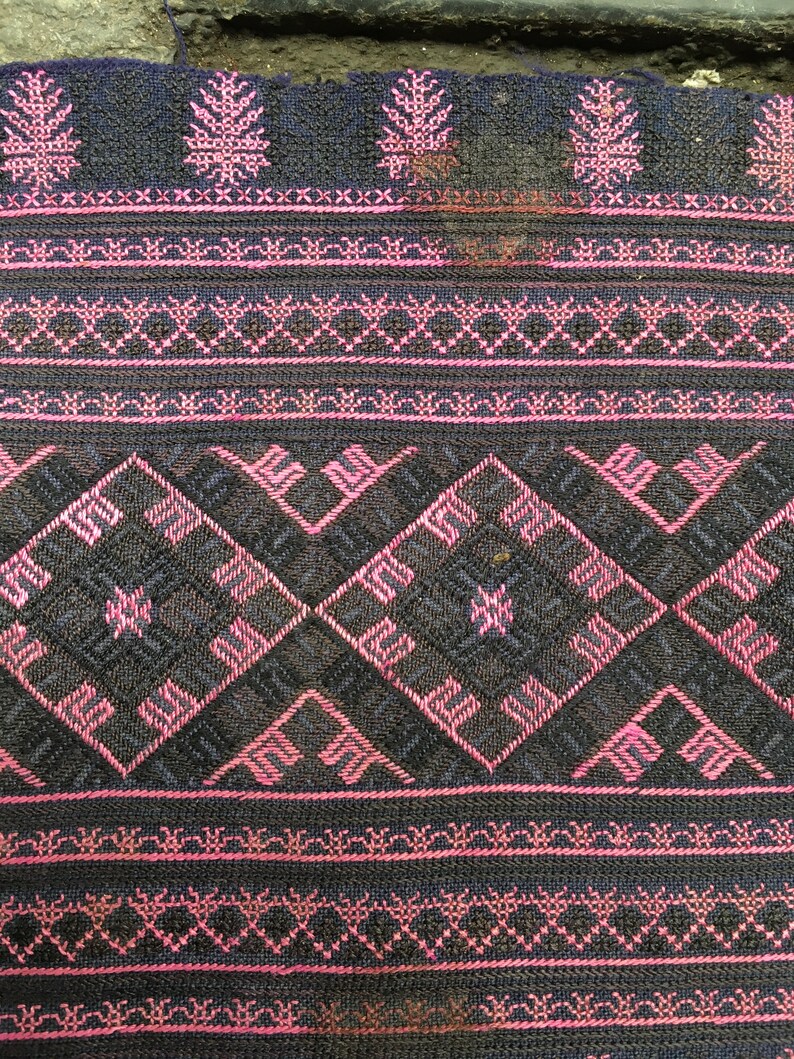 Vintage Tribal Red Dao Embroidery Pieces in Sapalao Cai - Etsy