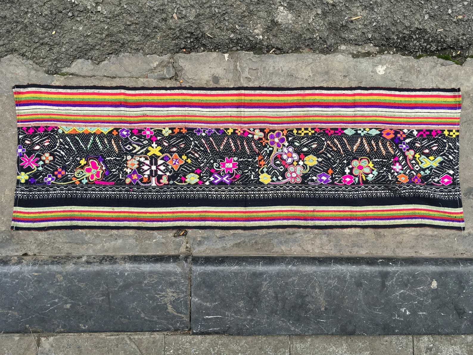 Vintage Tribal White Thai Textile Piece in Nghe an Province | Etsy