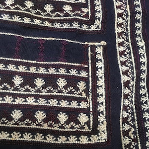 Vintage Tribal Red Dao Embroidery Piece in Sapa Area, in the North of ...