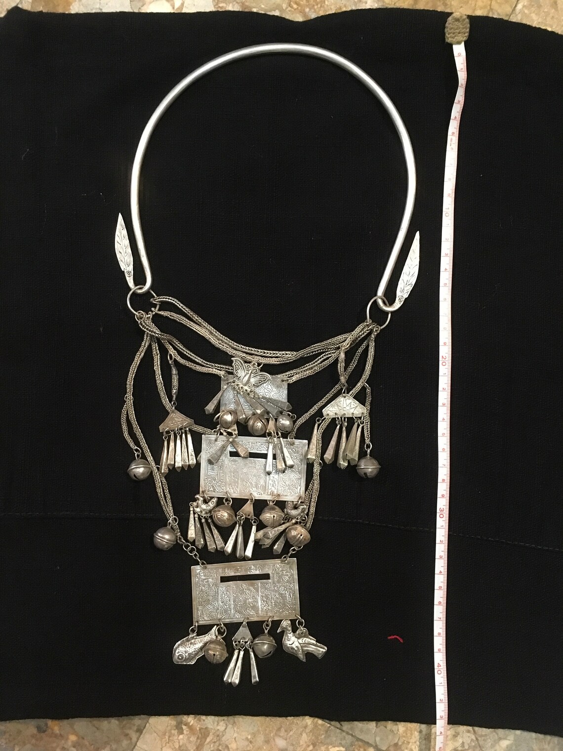 Vintage Tribal Hmong Lolo Silver Necklace in Ha Giang - Etsy