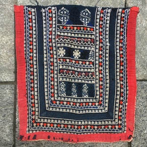 Vintage Tribal Red Dao Embroidery Piece From a Hagiang Province,north ...