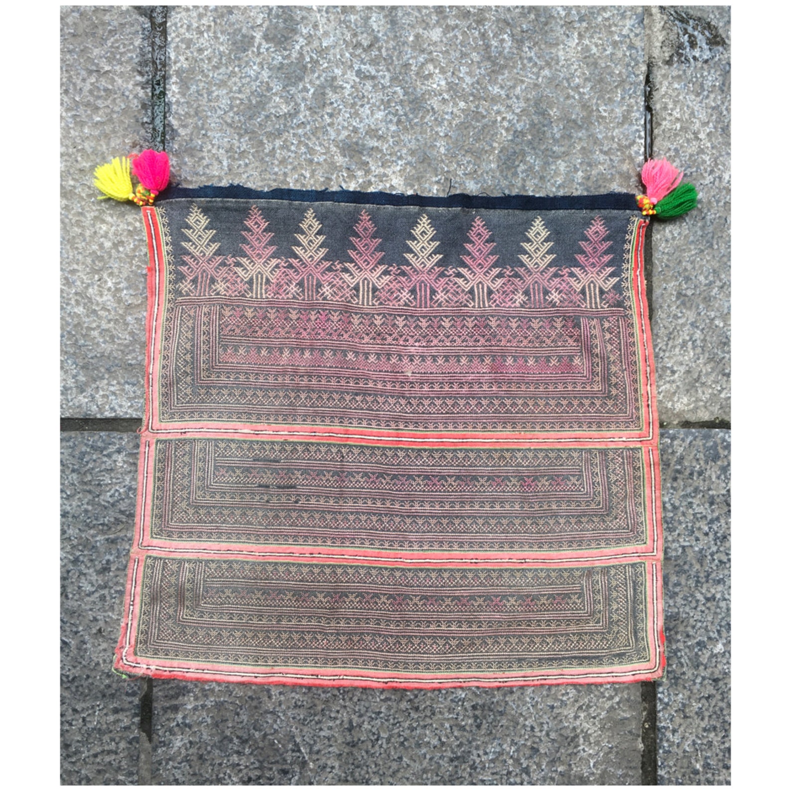 Vintage Tribal Red Dao Embroidery Pieces in Ha Giang Province - Etsy