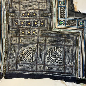 Vintage Tribal Hmong Batik Piece in Mu Cang Chai Village,north of ...