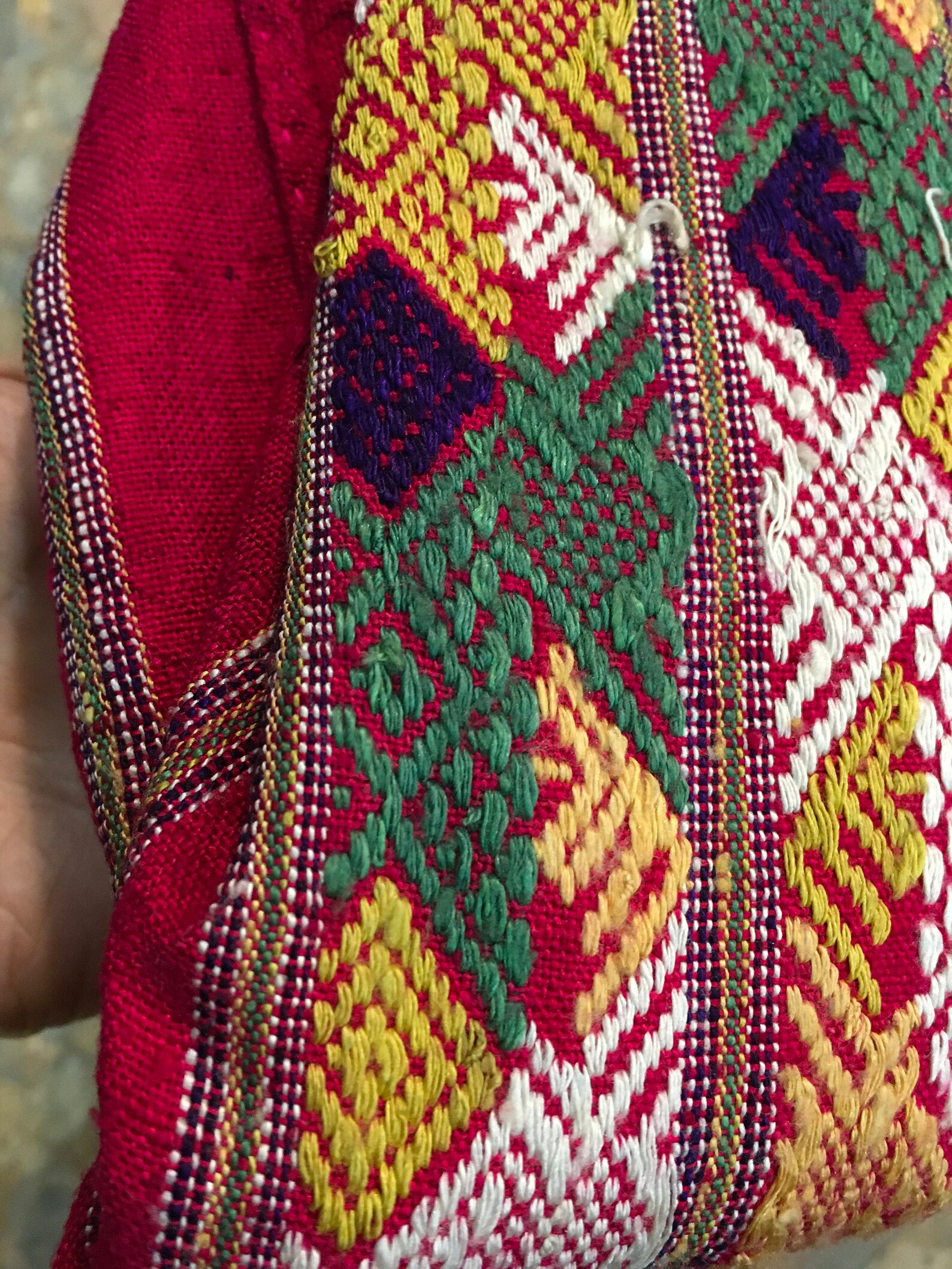 Vintage Tribal White Thai Textile Piece in Nghe an Provincein | Etsy