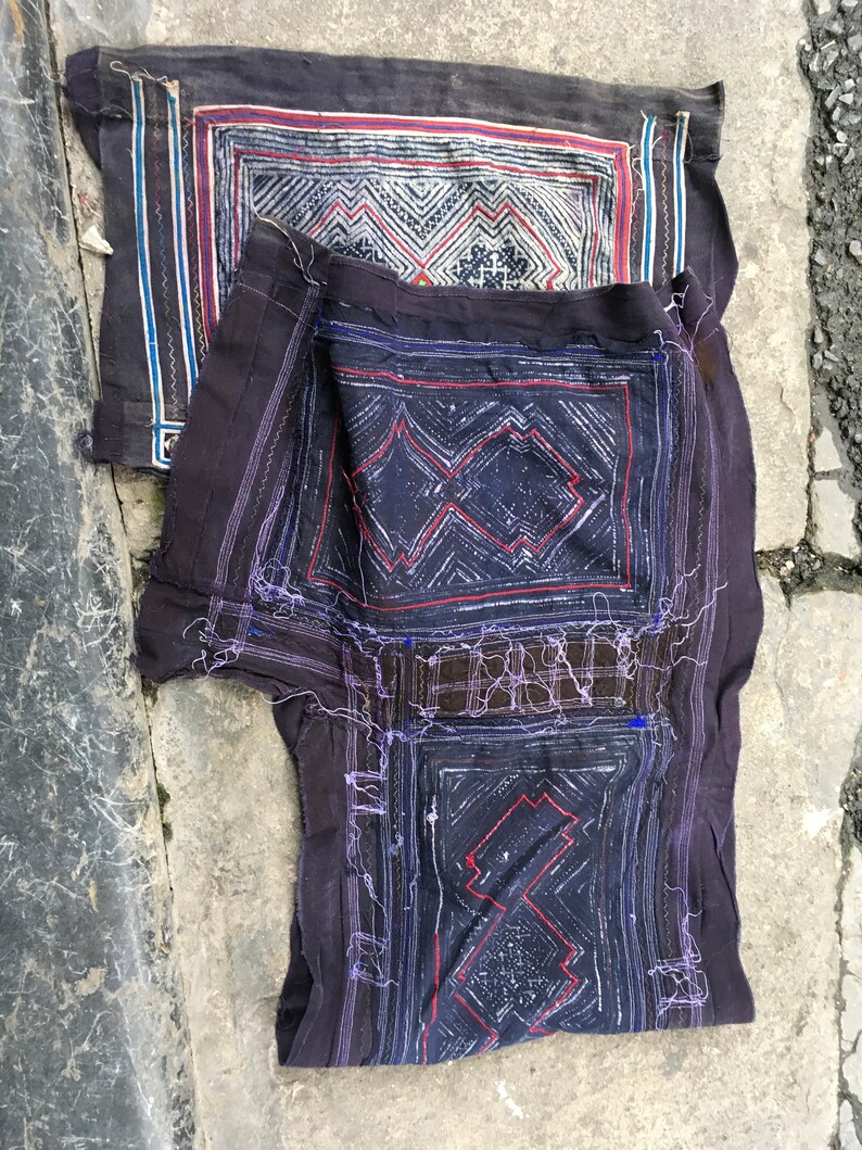 Vintage Tribal Hmong Batik Piece in Mu Cang Chai Villagenorth | Etsy