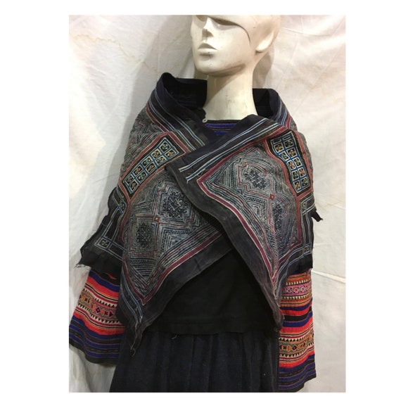 Vintage Tribal Hmong Batik Piece in Mu Cang Chai Villagenorth | Etsy