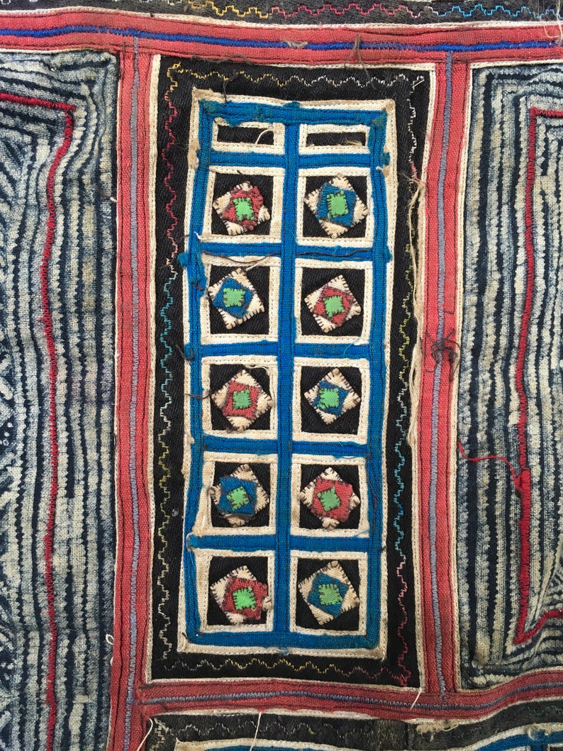 Vintage Tribal Hmong Batik Piece in Mu Cang Chai Villagenorth | Etsy
