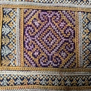 Vintage Tribal Red Dao Embroidery Piece in Lao Cai Area,north of ...