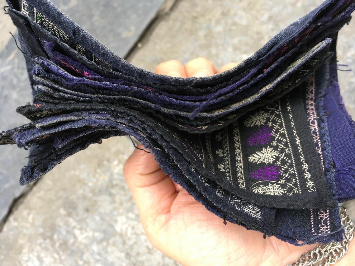 Vintage Tribal Red Dao Embroidery Pieces in Sapalao Cai - Etsy