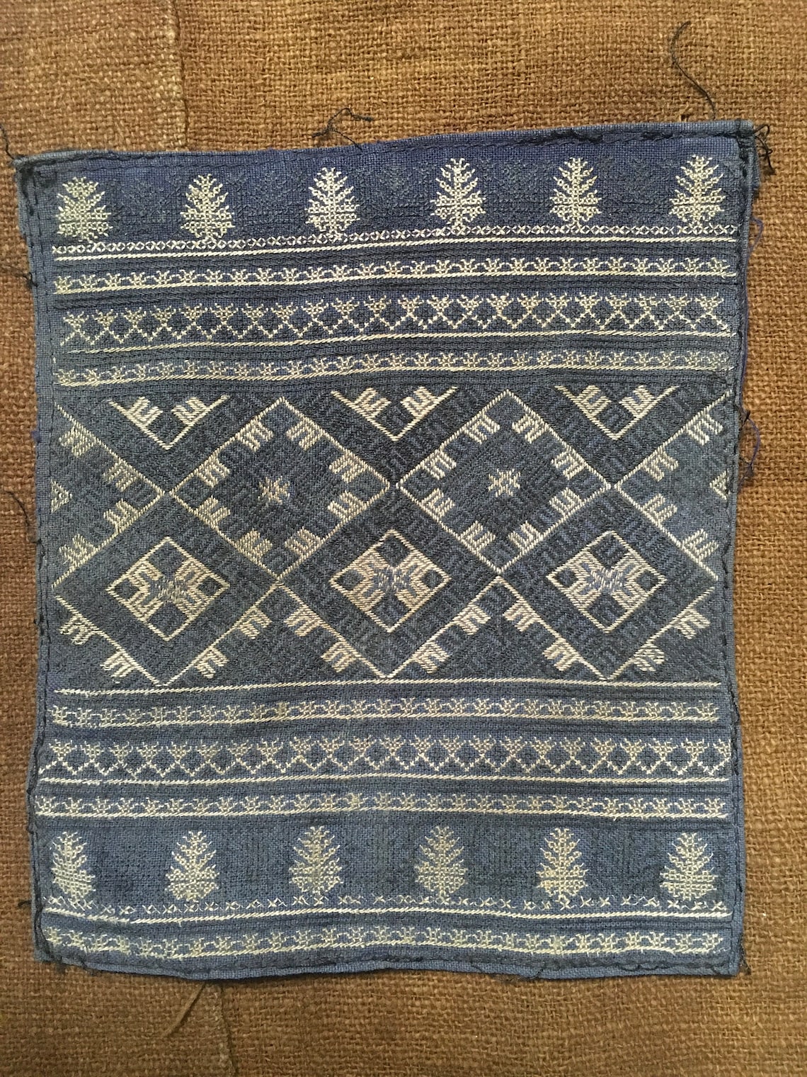 Vintage Tribal Red Dao Embroidery Pieces in Sapalaocai | Etsy