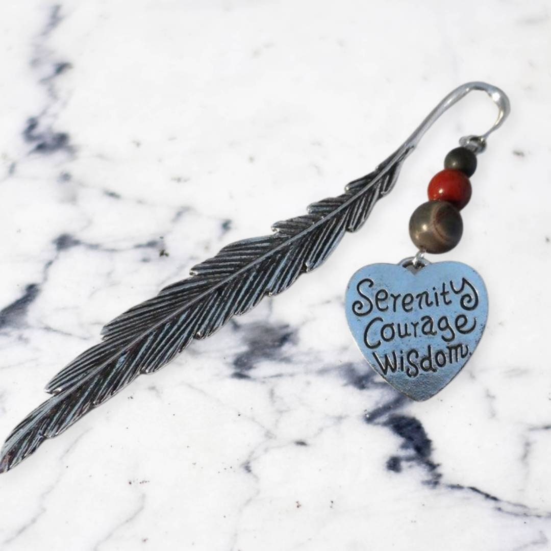 Serenity Courage Wisdom Recovery Sobriety Bookmark | Sober Gifts - Etsy