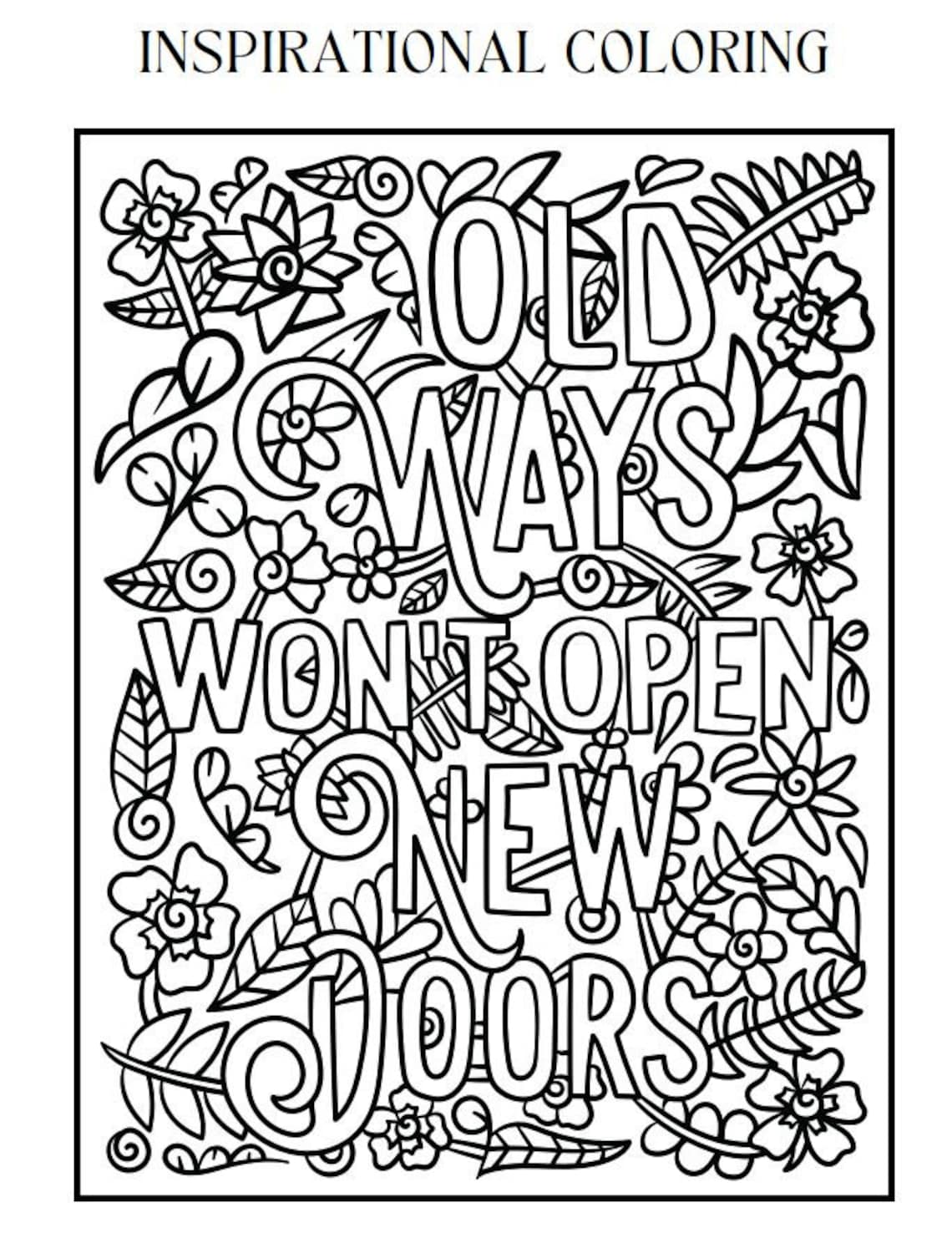 DIGITAL DOWNLOAD | Inspirational Coloring Pages for Sobriety Recovery ...