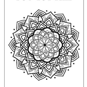 DIGITAL DOWNLOAD | Inspirational Mandala Coloring Pages for Sobriety ...