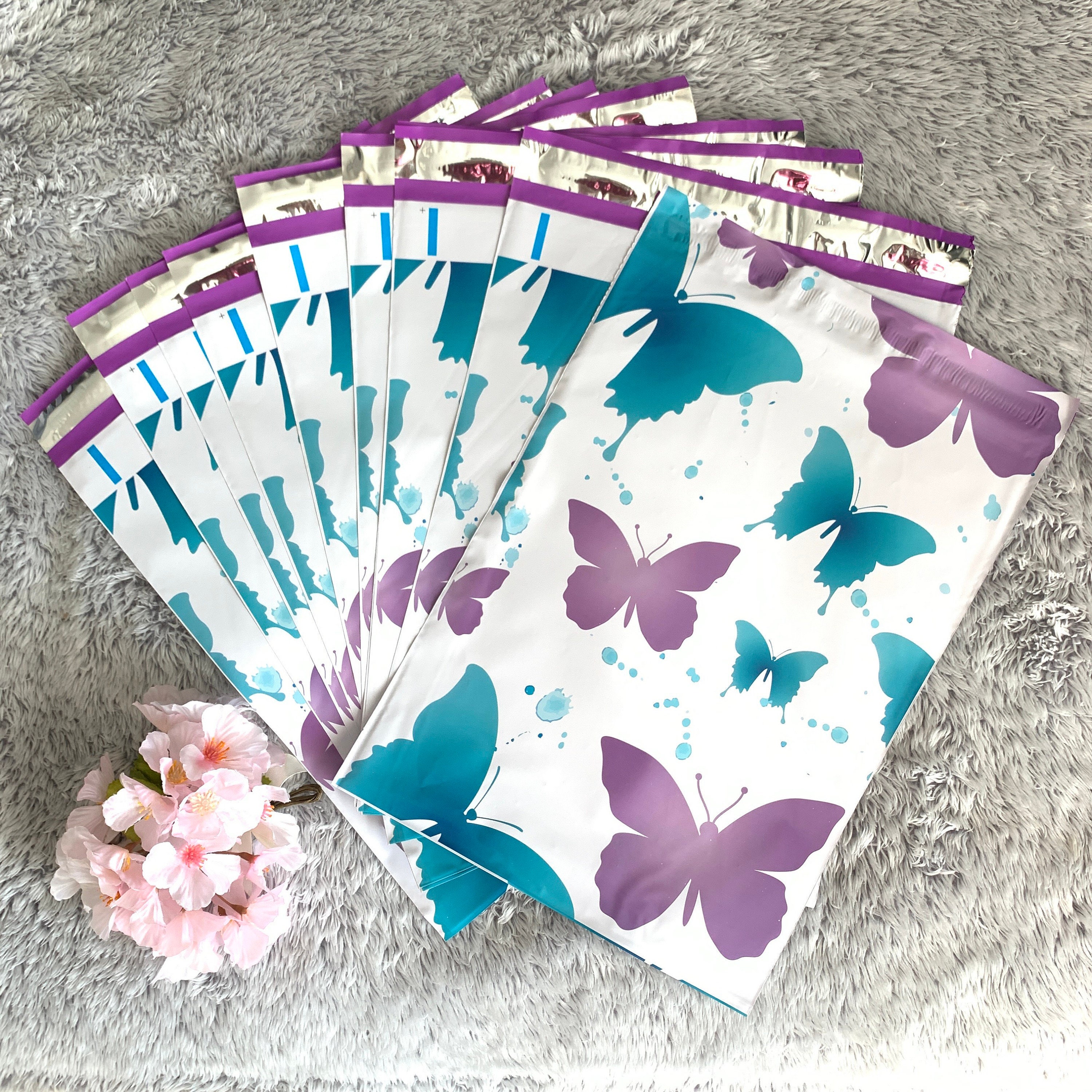 5 30 Pcs 10x13 Pretty Butterfly Designer Poly Mailer | Etsy