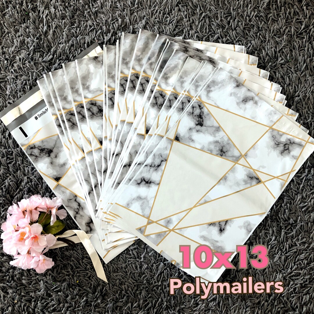 20 Pcs 10x13 Marble Stone Designer Poly Mailer Shipping Mailers Water ...