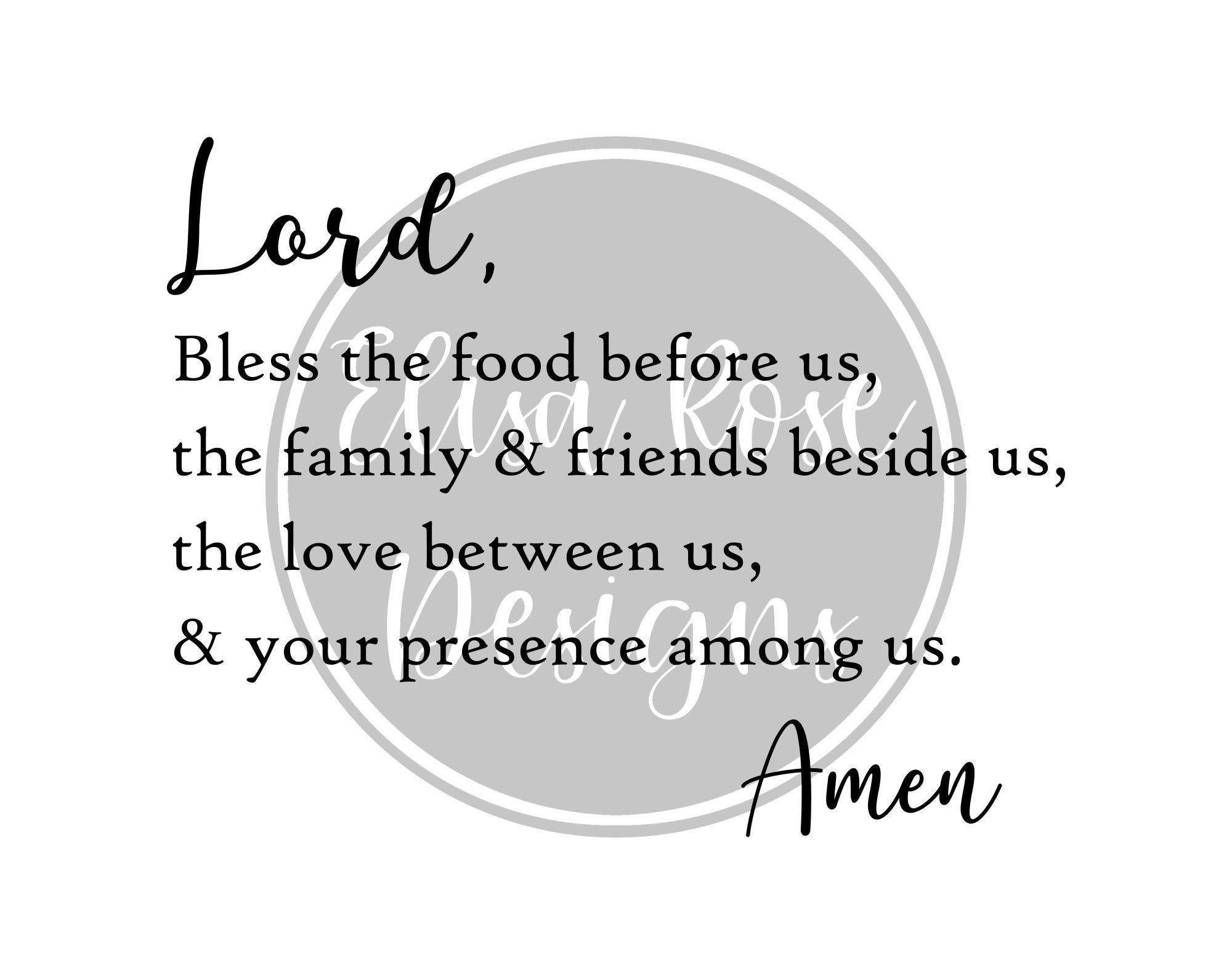 Bless the Food Before Us- Digital Download-instant Download- Blessing ...