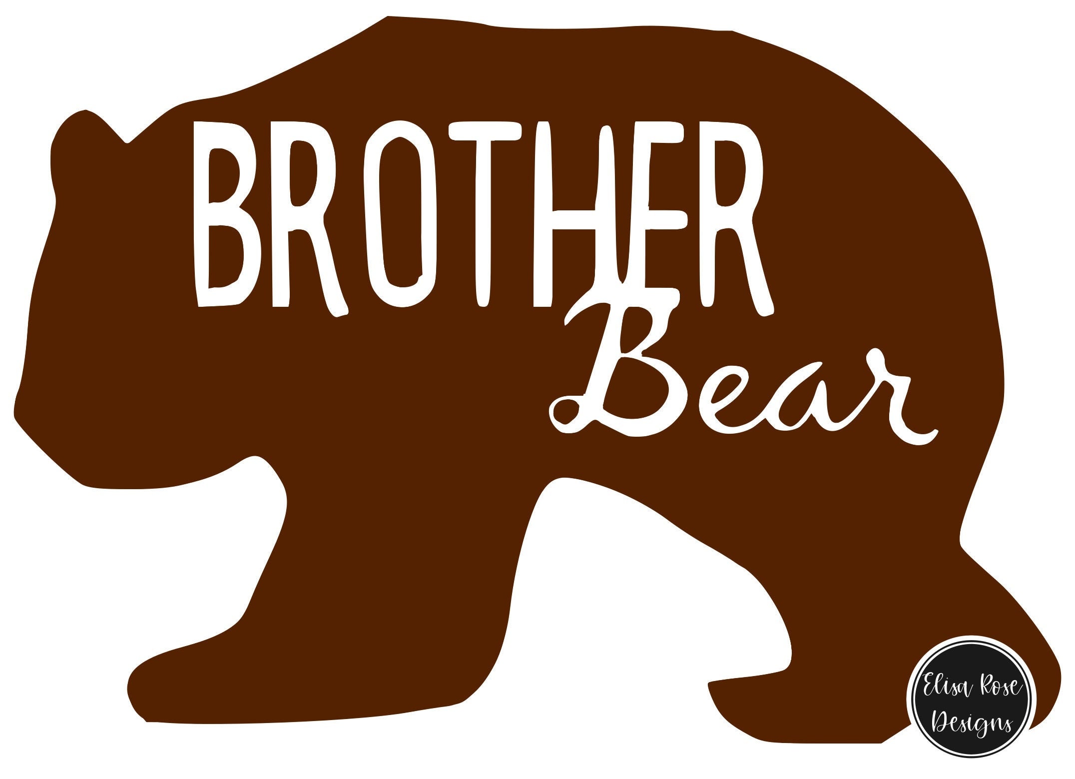 Brother Bear- Digital Download- Black Bear, Brown Bear, SVG, PNG, Cut ...