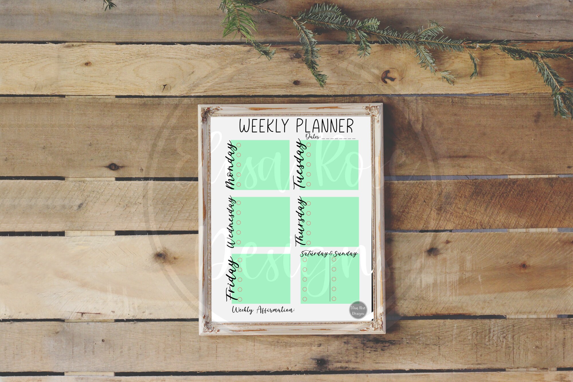 Printable Weekly Planners Binder/clipboard PNG Files Weekly - Etsy