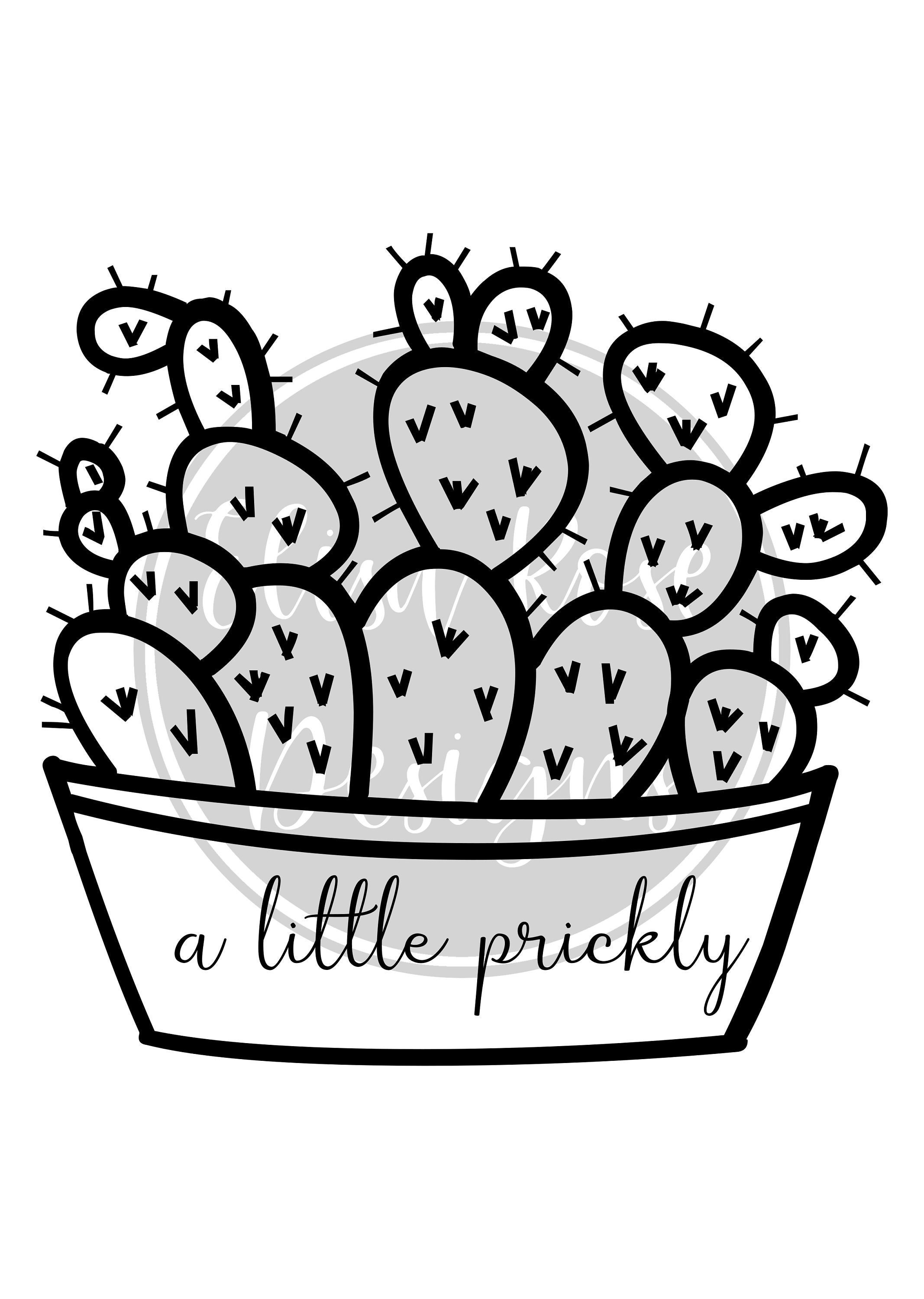 A Little Prickly Svg-png-diy-cricut-silhouette-instant Download-digital ...