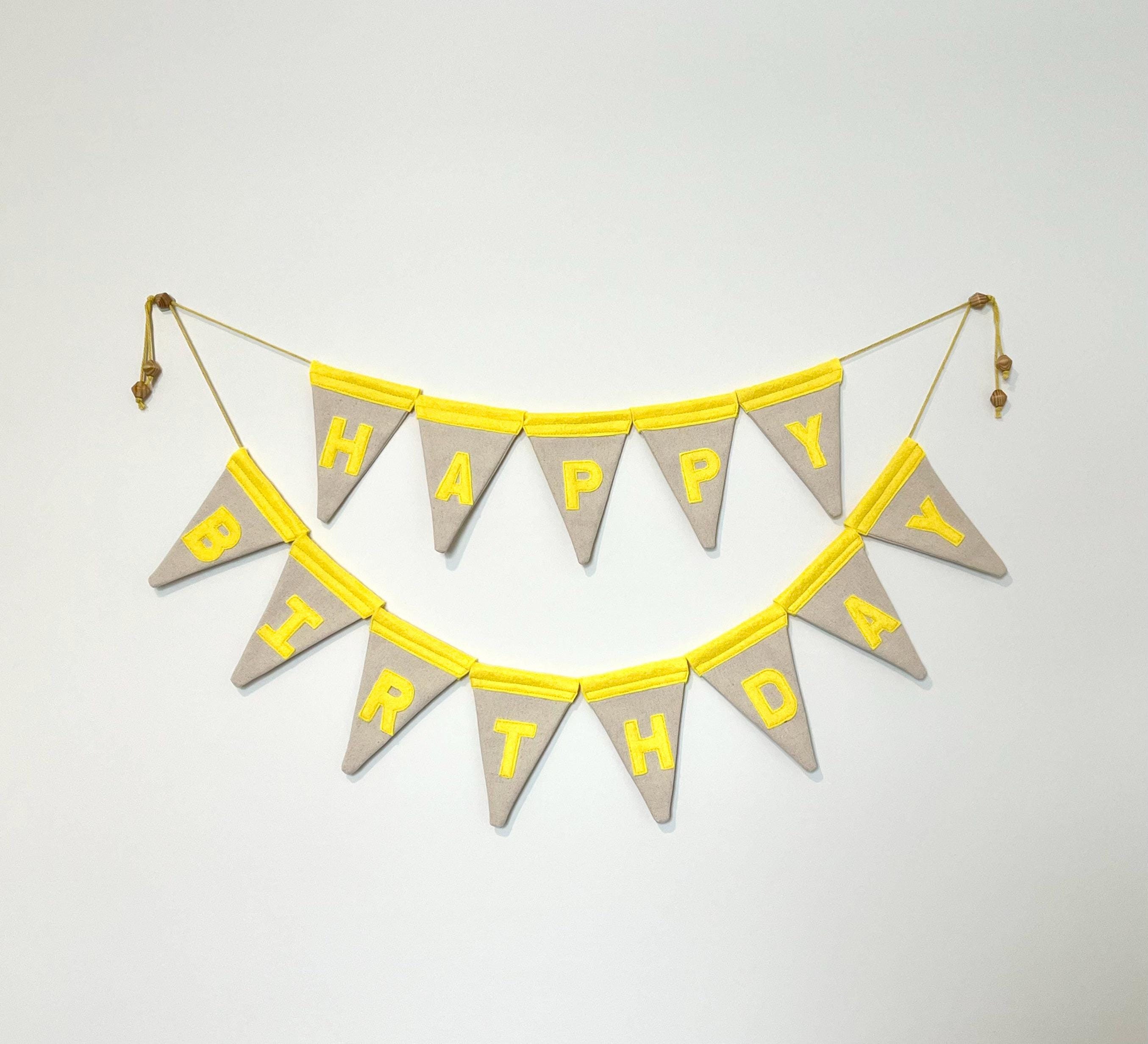 Happy Birthday Pennant Banner - Party Celebration Baby Boy Girl ...