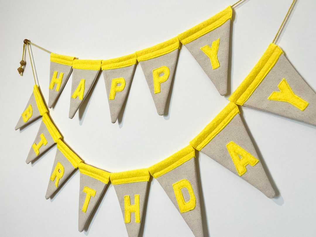 Happy Birthday Pennant Banner - Party Celebration Baby Boy Girl ...