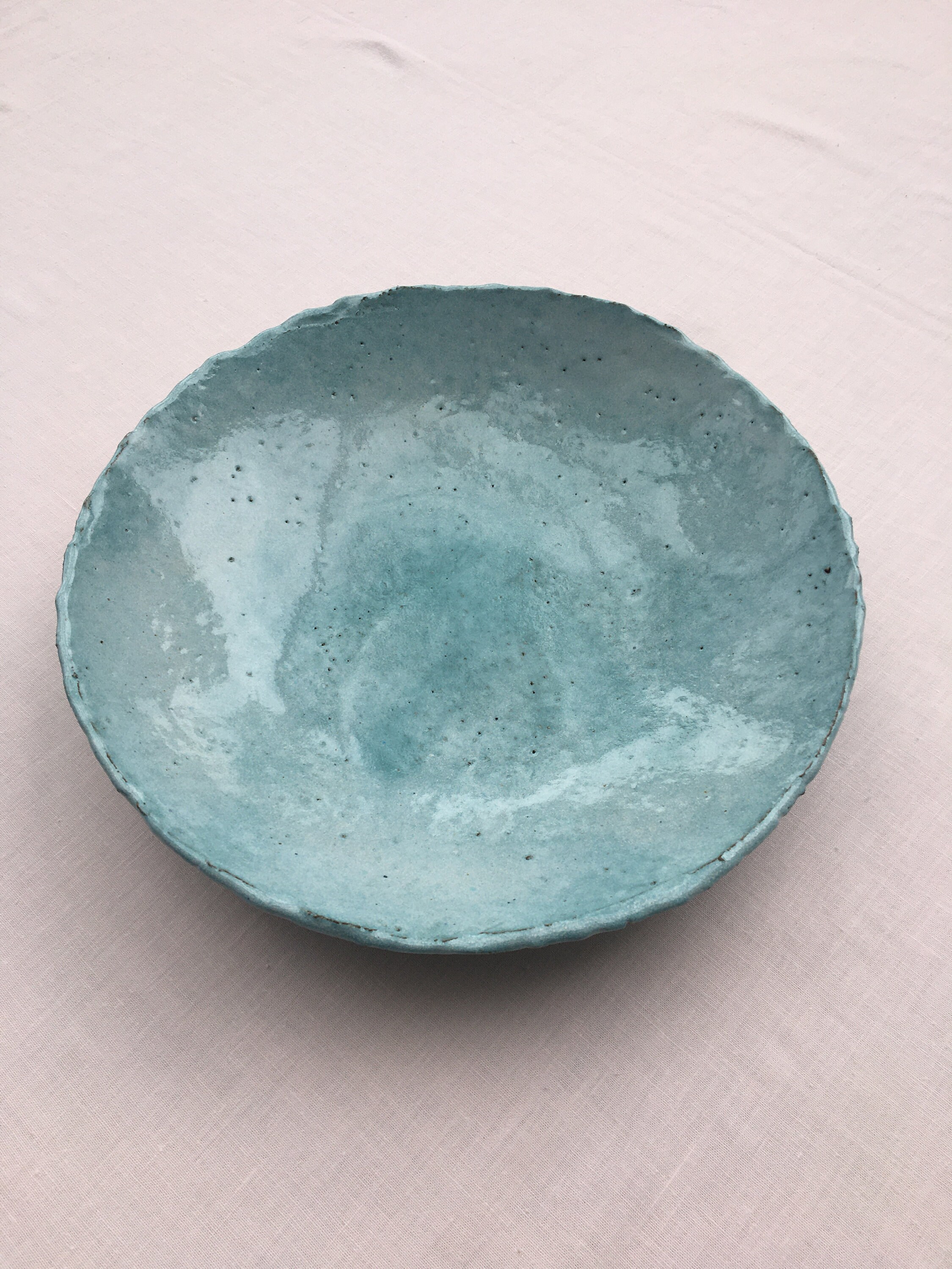 Plato de pasta azul turquesa - Etsy España