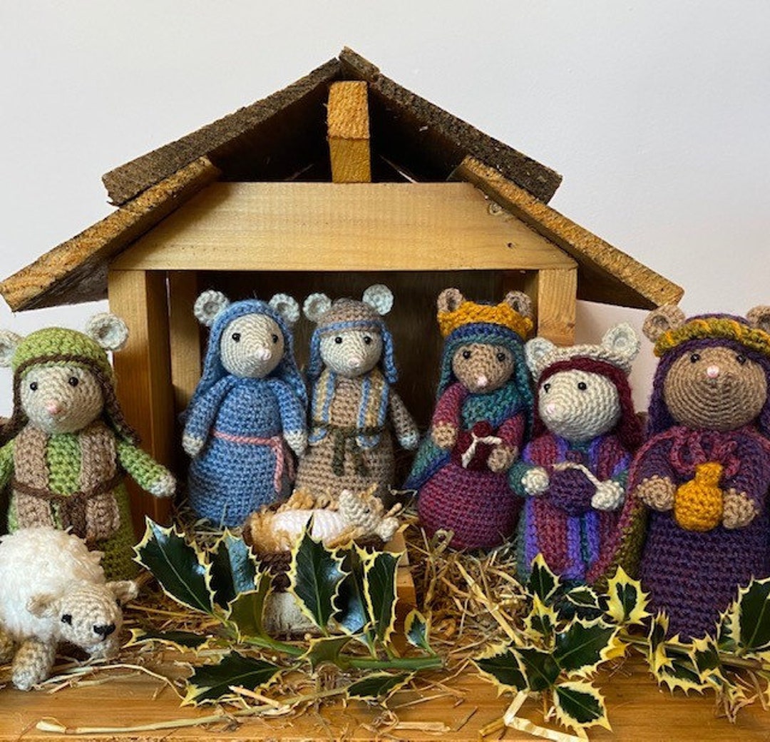Mousetivity, Nativity Crochet Pattern PDF, Crochet Mice, Christmas ...