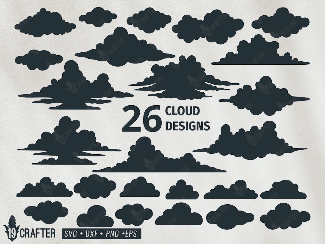 Cloud SVG, Cloud Svg Bundle, Cloud Vector Svg, Cloud Cut File, Cloud ...