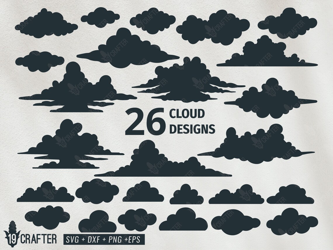 Cloud SVG, Cloud Svg Bundle, Cloud Vector Svg, Cloud Cut File, Cloud ...