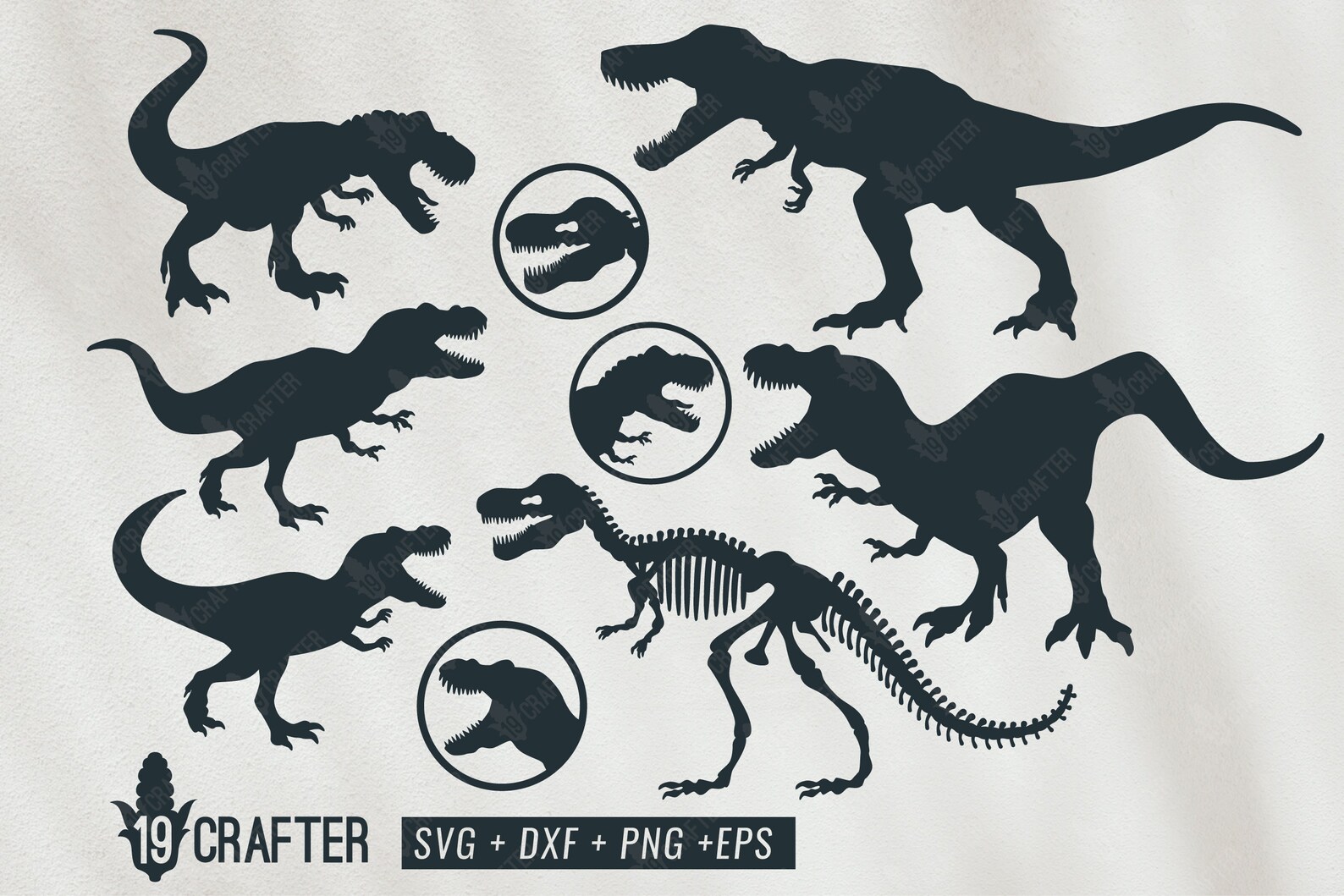 T-rex Svg Bundle, Tyrannosaurus Rex Svg, Jurassic Park Svg, T-rex ...