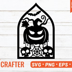 Halloween Scenes SVG Bundle. Halloween Laser Cut Window and Door Decor ...