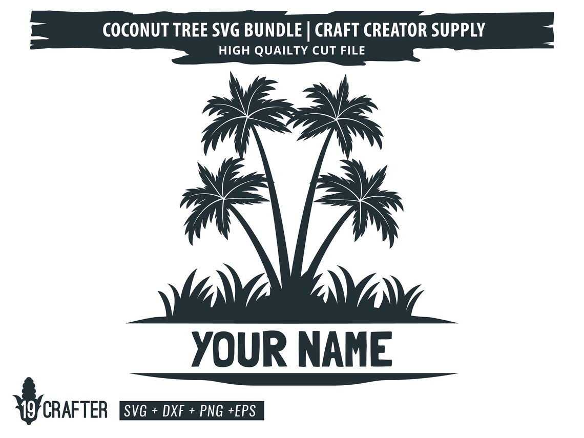 Coconut Tree Svg Bundle Palm Tree Svg Summer Coconut Tree - Etsy