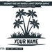 Coconut Tree Svg Bundle, Palm Tree Svg, Summer Coconut Tree Split Name ...