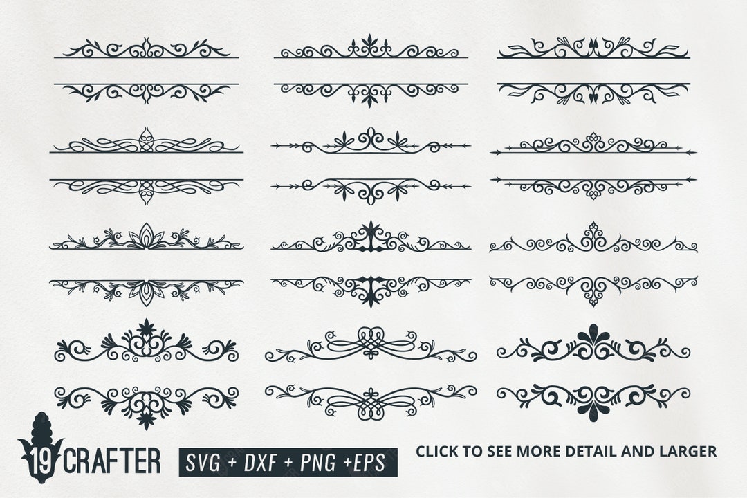 Split Frame SVG/ Decorative Split Frame SVG/ Floral Split Frame Svg ...