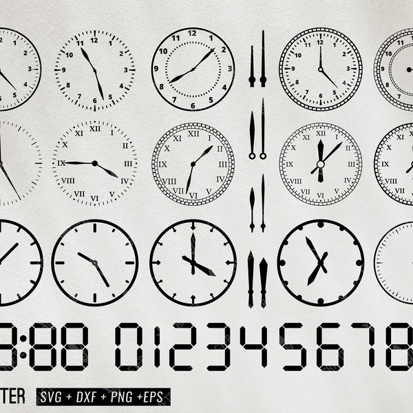 Clock Number Template - Etsy