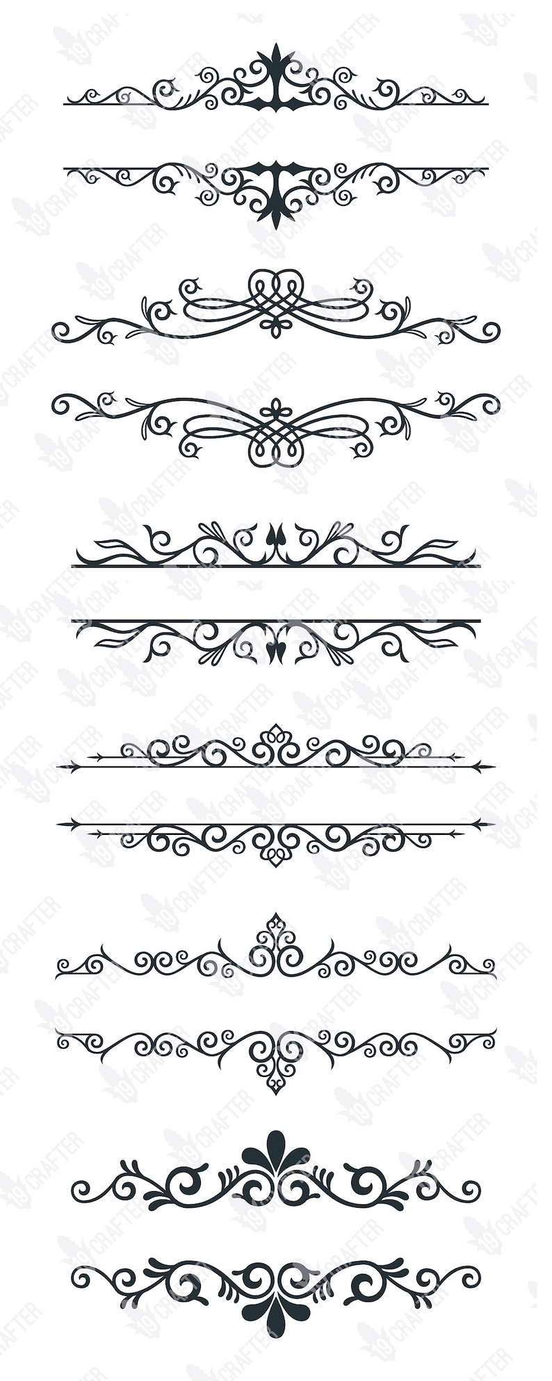 Split Frame SVG/ Decorative Split Frame SVG/ Floral Split - Etsy