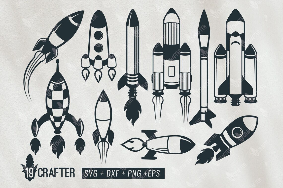 Cohete svg bundle, cohete espacial svg, misil, nave espacial, cohete ...