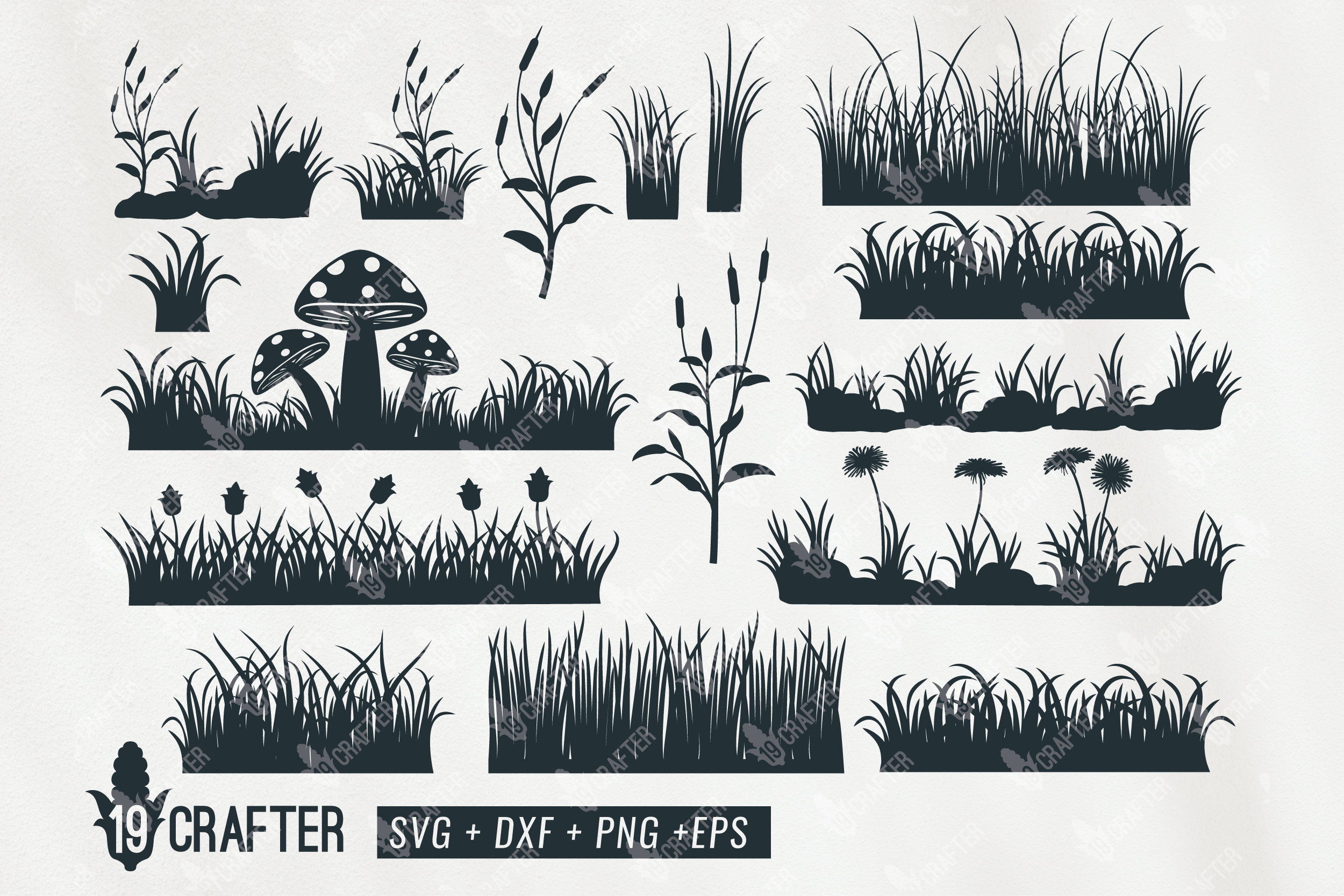 Grass Svg Bundle Garden Grass Svg Grass Field Svg Flower | Etsy