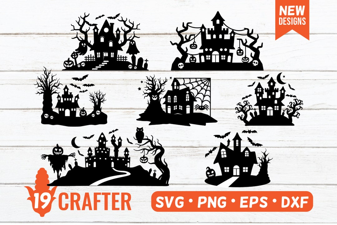 Halloween Scenes SVG Bundle. Haunted Spooky House Svg. Halloween Laser ...
