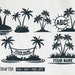 Coconut Tree Svg Bundle, Palm Tree Svg, Summer Coconut Tree Split Name ...
