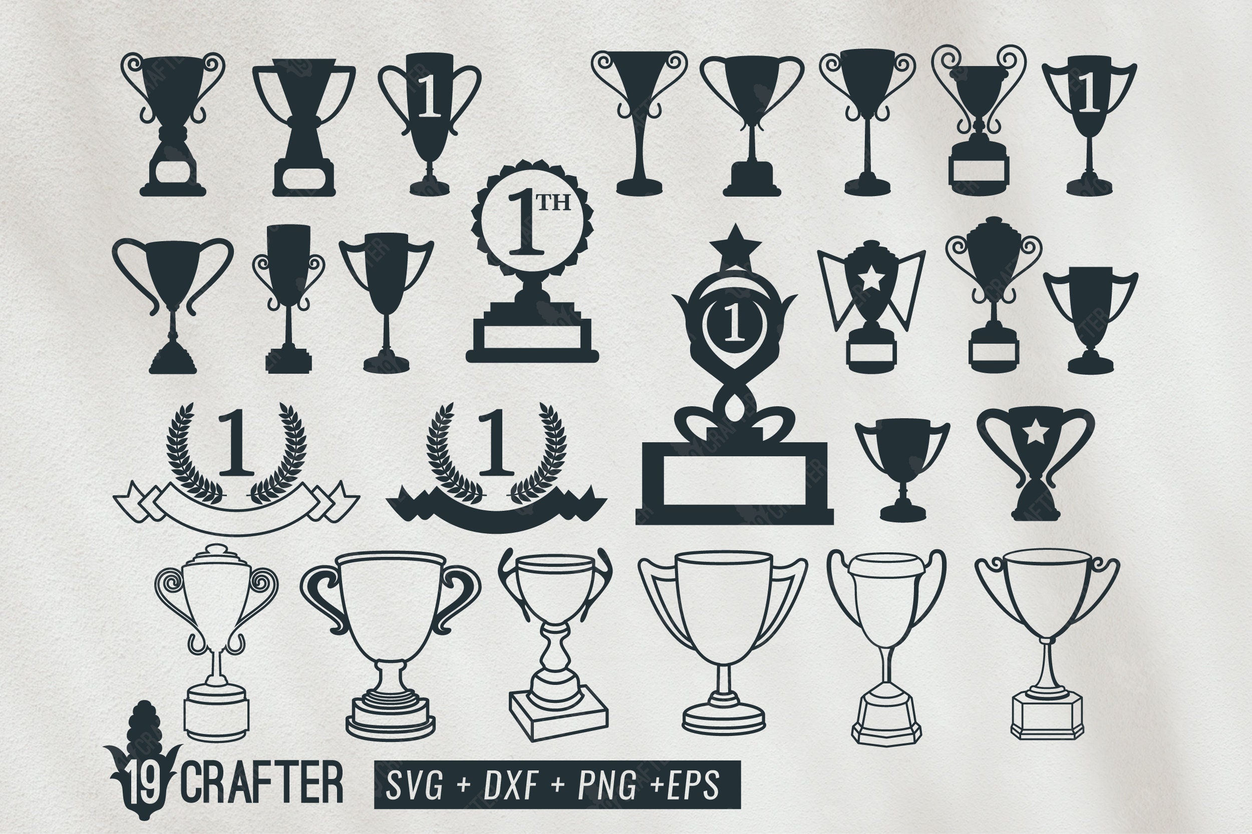 Trophy Files for Cricut Trophy Clipart Svg Prize Svg Award Svg Trophy ...